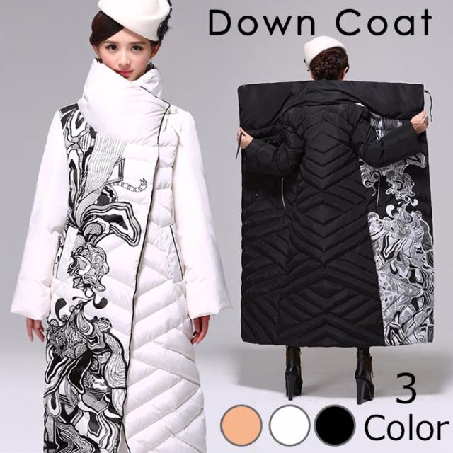 【送料無料】ダウンコート レディース ベンチコート ロング 軽い着心地あったか 秋冬 コート 防寒対策 大きいサイズ 小さいサイズ ブラック ホワイト オレンジ