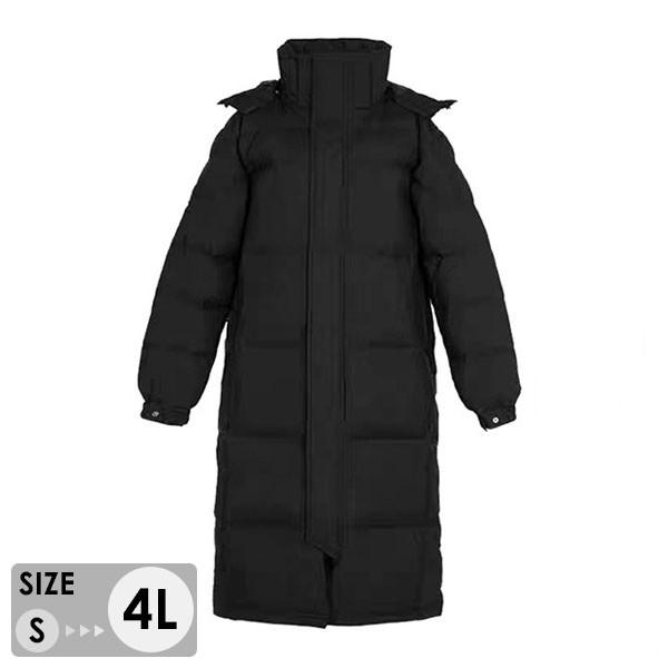 【送料無料】ダウンコート 50％ダウン ベンチコート ロングダウンコート 超ロング 暖かい レディース スタンドカラー ロング丈 大きいサイズ フード付き