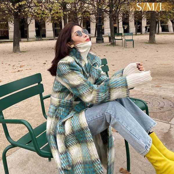 【送料無料】チェスターコート チェック柄 レディース ロングコート コクーンコート 中綿コート 小柄 ロングチェスターコート 超ロング アウター 秋