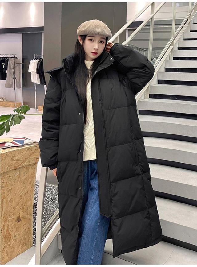 ダウンコート フード付き ベンチコート レディース ダウン ロング