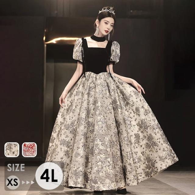 ドレス 大人 袖付き ワンピース 半袖 ピアノ 発表会 ロングドレス ミモレ丈 大きいサイズ 小さいサイズ 演奏会 結婚式 母親 演奏会ドレス 大人 レディース ロング丈 披露宴 ピアノ発表会 韓国 イブニングドレス パーティードレス 二次会 花嫁