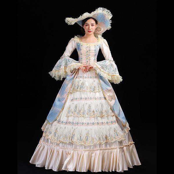 【送料無料】貴族 ドレス ステージ衣装 舞台衣装 オペラ声楽 中世貴族風 お姫様ドレス 貴族ドレス パーティー 中世 ドレス ファスナータイプ 貴族 衣装 演奏会用