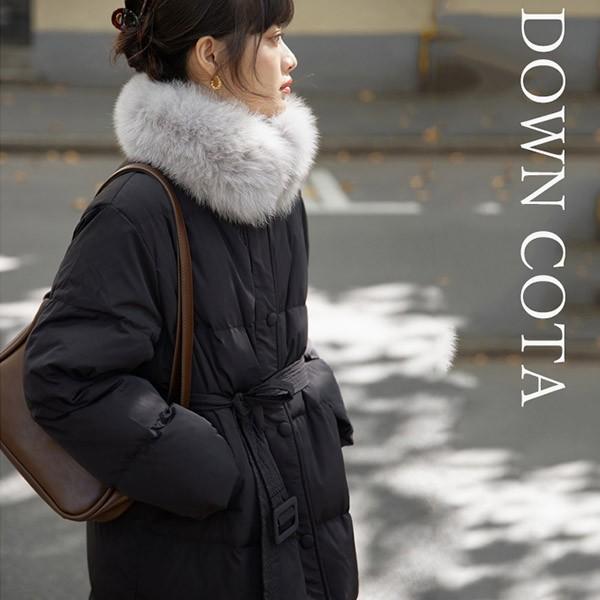 ロング ダウンコート 大きいサイズ ダウンジャケット アウター ファーコート 冬 ギフト 30代 40代 50代 ミセス 母 ロングコート ロング コート暖かい 厚手 防寒 撥水 あったか 黒 ブラックS Mdb250s1