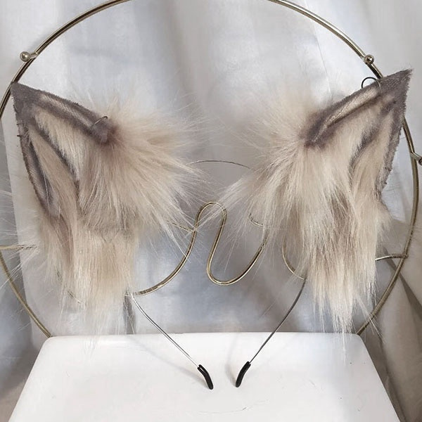 【送料無料】コスプレ道具 ハロウィン 狼 耳 尻尾 手作り モコモコ 文化祭 学園祭 パーティー COSPLAY コスチューム アクセサリー cosplay用