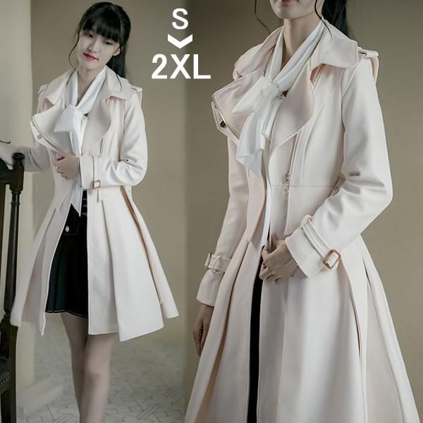 スプリングコート レディース トレンチコート 春秋 ショート丈 コート アウター ジャケット エレガント フェミニン 暖かい 着痩せ 通勤