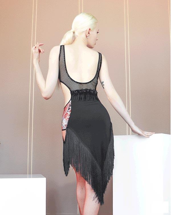 送料無料】ラテンダンス ドレス 社交ダンス衣装 ダンスドレス セクシー