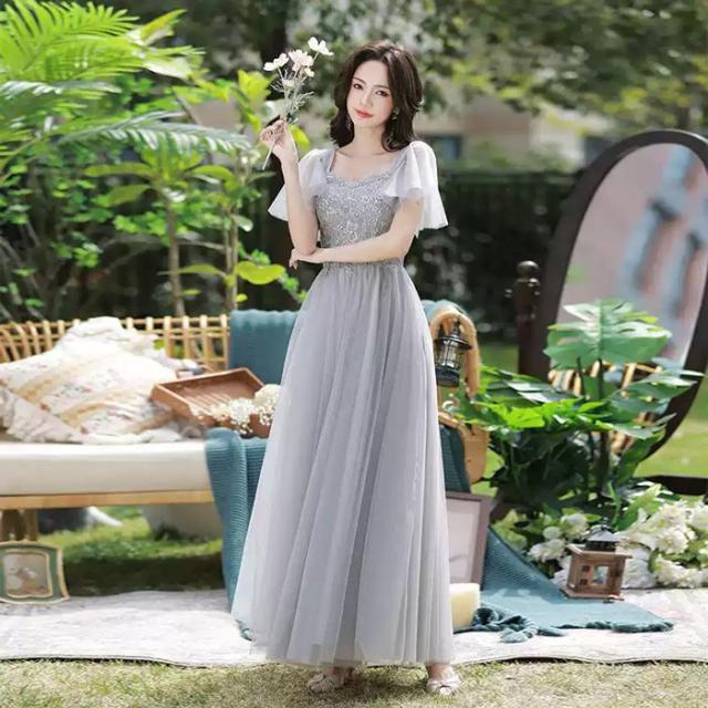 ブライズメイド ドレス 大人 花柄 ピアノ 発表会 ロングドレス 演奏会