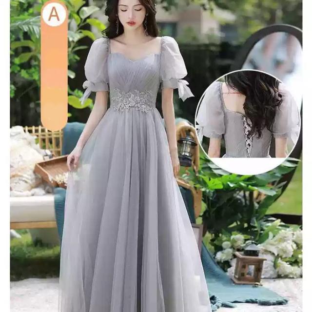 ブライズメイド ドレス 大人 花柄 ピアノ 発表会 ロングドレス 演奏会