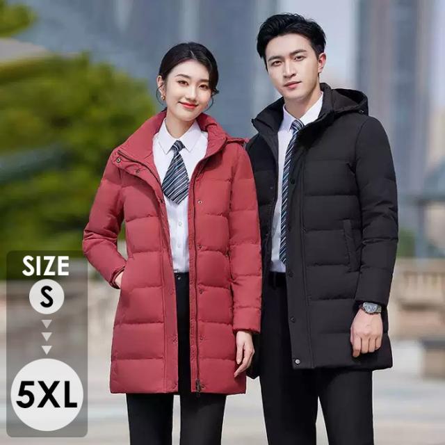 ダウン ダウンコート ロングコート ロング 軽量 撥水 防風 暖かい レディース メンズ アウター ダウンジャケット ハイネック 袖 リブ 着ぶくれにくい スポーツ観戦 旅行 通勤 通学 大きいサイズ 大きめ おしゃれ