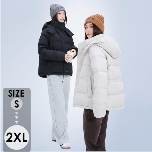 ダウンコート ショートダウン ダウンジャケット ダウンコート 大きいサイズ 30代 アウター レディース 大人 軽量 上品 防寒 秋 冬 ショート丈 フード きれいめ プレゼント ギフト
