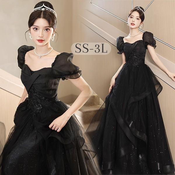 ドレス 大人 ピアノ 発表会 ロング丈 ぽっちゃり 大きいサイズ イブニングドレス 演奏会 ピアノ発表会 袖付き ワンピース Aライン ステージドレス 二次会 女子会 成人式 パーティードレス 大人可愛い bg058zezel9