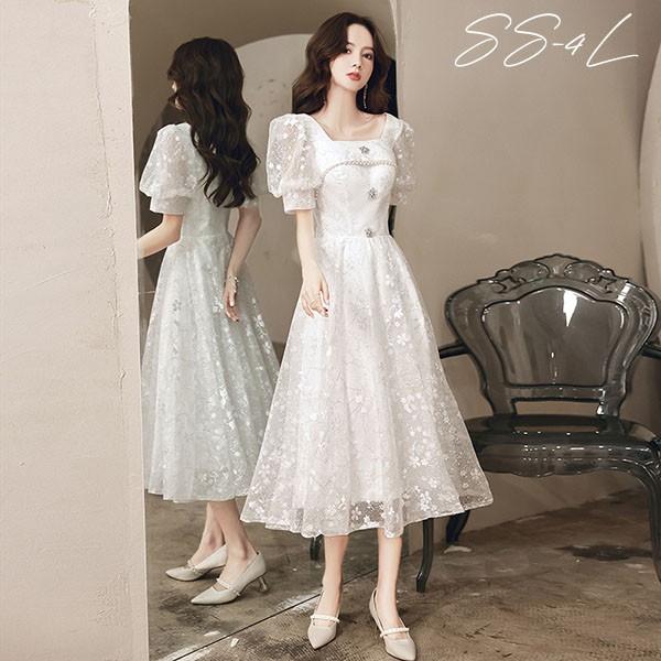 ドレス 大人 ピアノ 発表会 ミモレ丈 ぽっちゃり 大きいサイズ イブニングドレス 演奏会 ピアノ発表会 袖付き ワンピース Aライン ステージドレス 二次会 女子会 成人式 パーティードレス 大人可愛い bi300zezel9