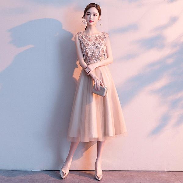 【送料無料】パーティードレス 大人 ピアノ 発表会 ノースリーブ フォーマル 結婚式ドレス ファスナータイプ ワンピース 大きいサイズ ミモレ丈 大人 上品 お呼ばれ 他と被らない