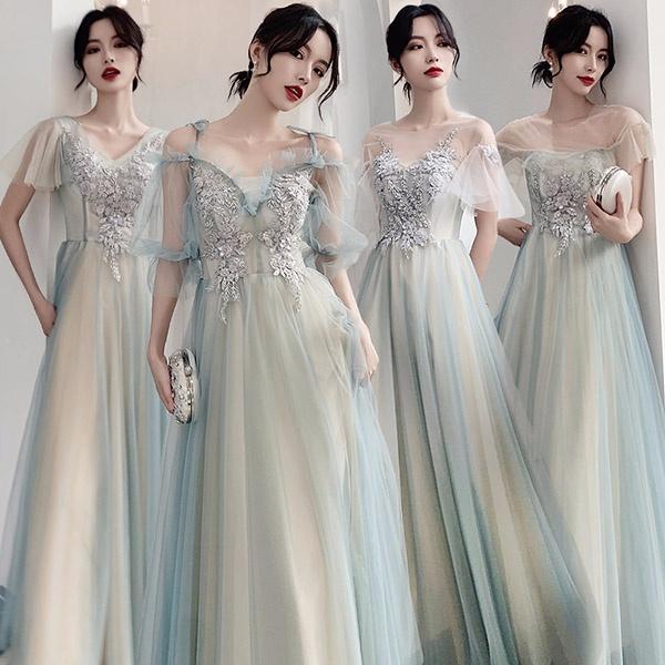 【送料無料】ブライズメイド ドレス ロング丈 二次会 大きいサイズ 結婚式 体型カバー 半袖 フリル オフショルダー 謝恩会 二次会 卒業式 花嫁 ピアノ 発表会 ドレス 演奏会