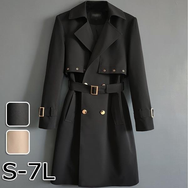 トレンチコート メンズ アウター コート ロング丈 ロングコート カジュアル シンプル 無地 春 秋 軽量 フリーサイズ オーバーサイズ ビックシルエット スプリングコート ゆったり 秋コート 重ね着 通勤 通学 おしゃれ お出かけ