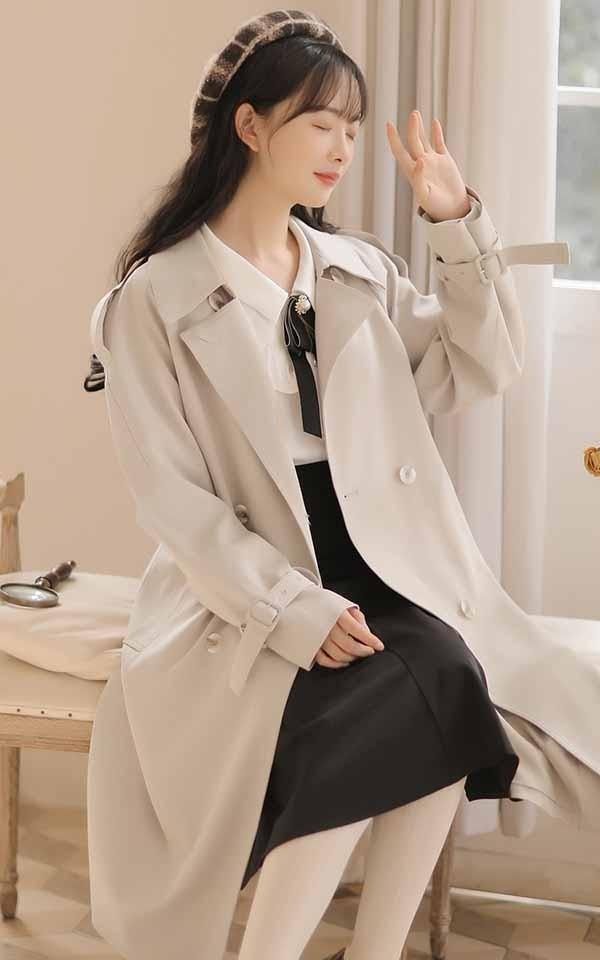 送料無料】トレンチコート レディース アウター コート 小柄 小さい