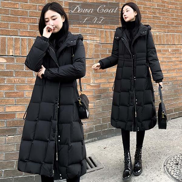ダウンコート レディース ロング ベンチコート フード アウター ジャケット 大きいサイズ ダウンジャケット 90％ダウン シンプル 冬服 柔らかい 無地 ロングコート 暖かい 大きいサイズ 防寒性抜群！dv139zezel9