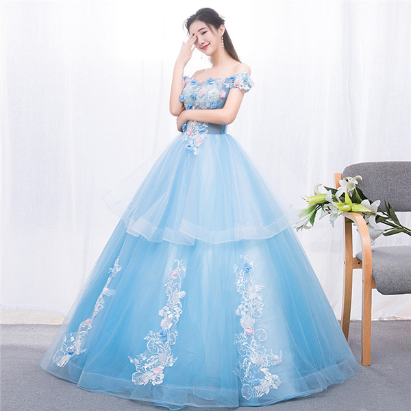 【送料無料】カラードレス ブルー ロング ウェディングドレス ロングドレス 花嫁 演奏会 二次会 ピアノ発表会 成人式 ドレス ロング 大人 ステージ衣装 大きいサイズ 舞台衣装 コンサート