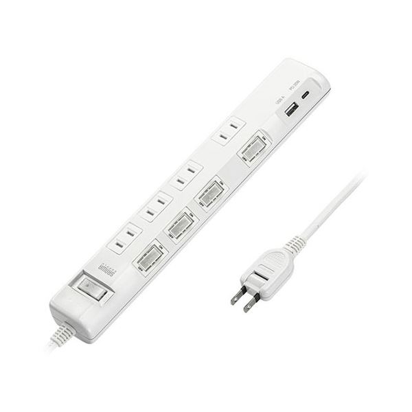 サンワサプライ 節電タップ 2P形状 4個口 2m ホワイト TAP-B107UC-2W |b04の通販はau PAY マーケット - パンダファミリー | au PAY マーケット－通販サイト