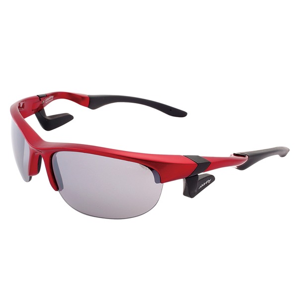 AirFly(エアフライ) ノーズパッドレススポーツサングラス オーバルレンズ レッド/ライトグレイ AF-102 C2 |b04の通販はau ...