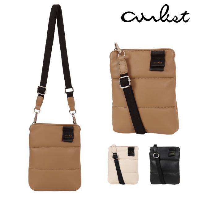 エアリスト ショルダーバッグ ミニショルダー 縦型 レディース 0024875 Sand サンド airlist ボンディング加工 綺麗め お出掛け カジュアル 軽量 肩掛け 斜め掛け