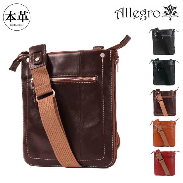 【レビュー投稿で+5％還元】アレグロ ショルダーバック メンズ 53512 リネア Allegro レザー 牛革 ショルダーバック クリスマス_mp