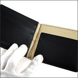 レビュー投稿で+5％還元】青木鞄 3699 10 札バサミ ブラック 枯淡