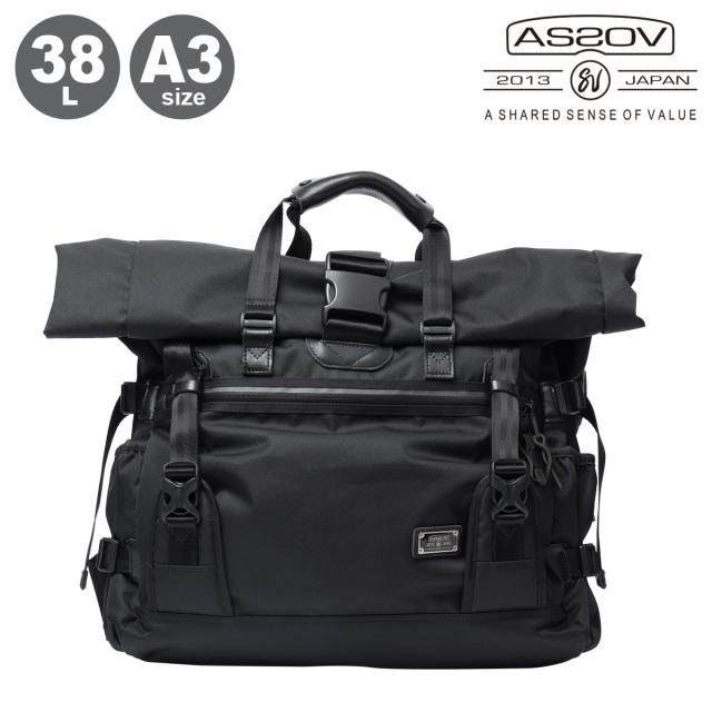 【レビュー投稿で+5％還元】アッソブ トートバッグ 2WAY ショルダーバッグ A3 コーデュラドビー メンズ レディース 061406 AS2OV CORDURA DOBBY 305D メッセンジャーバッグ 大容量 38L 肩掛け クリスマス_mp クリスマス_wp