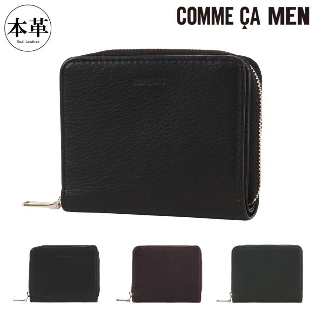 【レビュー投稿で+5％還元】コムサメン ラウンドファスナー 二つ折り財布 メンズ 5612  PROCHE COMME CA MEN 牛革 本革 レザー クリスマス_mp