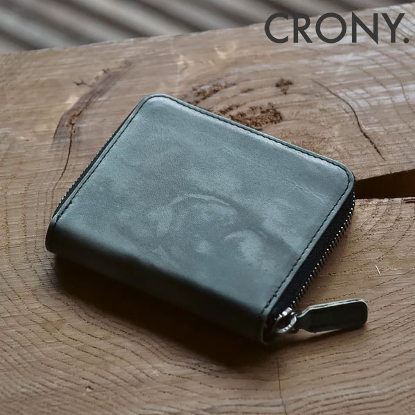 【レビュー投稿で+5％還元】クルニー 二つ折り財布 財布 二つ折り ラウンドファスナー 札入れ ミニ財布 コンパクト メンズ 日本製 CRSH-03 SESSHU CRONY. 雪舟 ムラ染め 牛革 本革 レザー クリスマス_mp