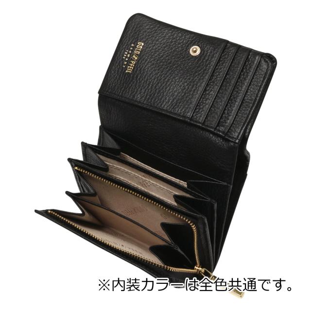 レビュー投稿で+5％還元】ゴールドファイル 財布 二つ折り 本革