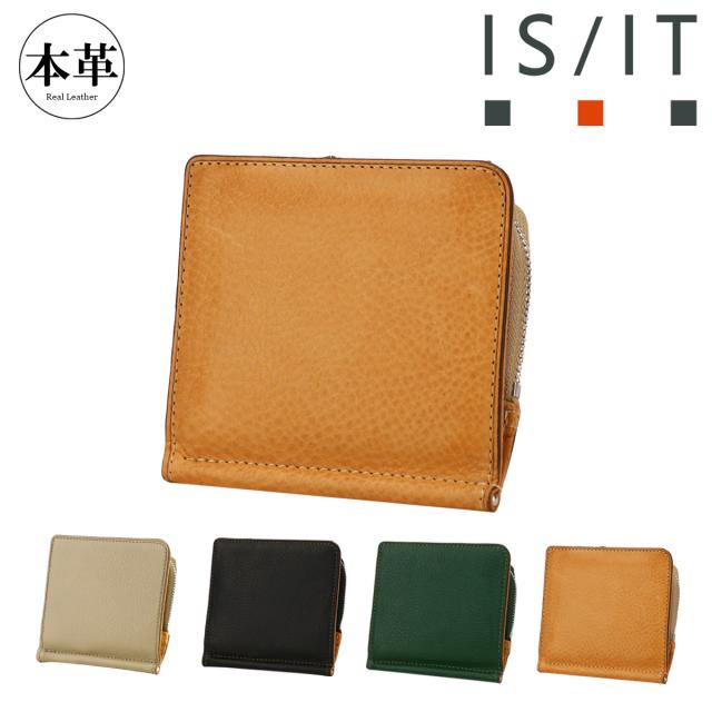 【レビュー投稿で+5％還元】イズイット 財布 二つ折り ミニ財布 本革 メンズ 974611 ヒッチ IS/IT 牛革 札バサミ レザー 開運 一粒万倍日 クリスマス_mp