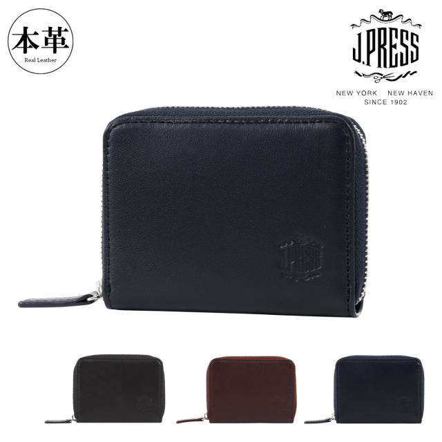 【レビュー投稿で+5％還元】ジェイプレス 小銭入れ シープ×ゴード メンズ 7765 J.PRESS ラウンドファスナー 羊革 やぎ革 レザー sh_of agesugi_sfa クリスマス_mp