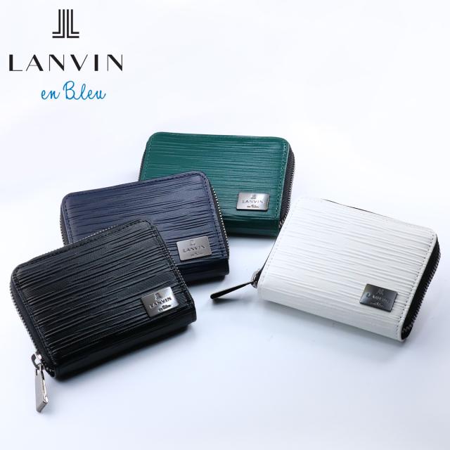 【レビュー投稿で+5％還元】ランバンオンブルー 小銭入れ ラウンドファスナー メンズ ケース アドニス LANVIN en Bleu 当社限定カラー BOX型 コンパクト IDカード 本革 牛革 レザー ブランド 大人 ギフト プレゼント クリスマス_mp