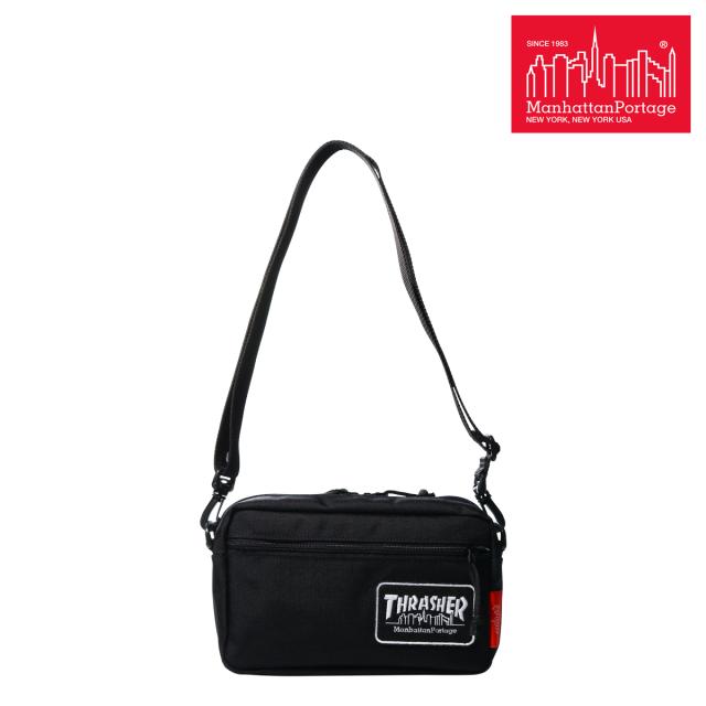 【レビュー投稿で+5％還元】マンハッタンポーテージ スラッシャー THRASHER ショルダーバッグ スケート スケボー 横型 メンズ レディース MP1404LEPTHRASHER Manhattan Portage 小さめ ワッペン クリスマス_mp クリスマス_wp