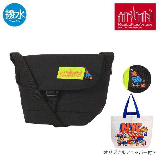 【レビュー投稿で+5％還元】マンハッタンポーテージ ショルダーバッグ コラボ TM paint アイコニックキャラクター 防水 メッセンジャーバッグ メンズ レディース MP1603BPDLVLTMP ペットボトル収納可能 フェス ライブ クリスマス_mp クリスマス_wp