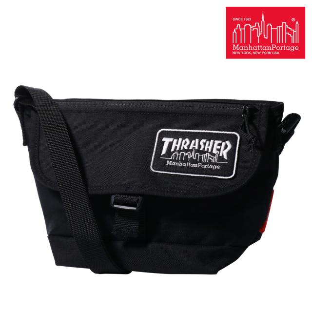 【レビュー投稿で+5％還元】マンハッタンポーテージ スラッシャー THRASHER ショルダーバッグ スケート スケボー 横型 メンズ レディース MP1603FZPEPTHRASHER Manhattan Portage 小さめ ワッペン クリスマス_mp クリスマス_wp