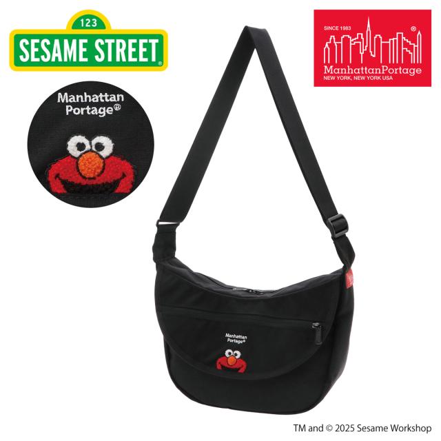 【レビュー投稿で+5％還元】マンハッタンポーテージ セサミストリート エルモ ショルダーバッグ メンズ レディース 横型 MP2409FZPMGNTSST Manhattan Portage カジュアル キャラクター お出掛け 旅行 トラベル フェス ライブ 刺繍 クリスマス_mp クリスマス_wp