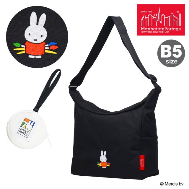 【レビュー投稿で+5％還元】マンハッタンポーテージ ミッフィー miffy ショルダーバッグ B5 肩掛け お出掛け 旅行 トラベル メンズ レディース MP6041MF70 Manhattan Portage 通学 通勤 会社 学校 うさぎ ウサギ クリスマス_mp クリスマス_wp