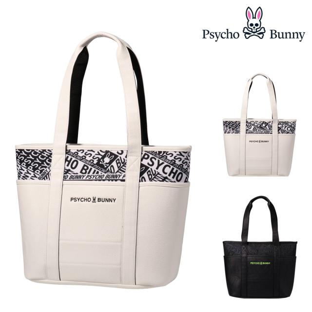 サイコバニー ゴルフ トートバッグ FLAGSHIP メンズ レディースPBMG5FB4 Psycho Bunny 大きめ ラウンドバッグ ゴルフトート 軽量