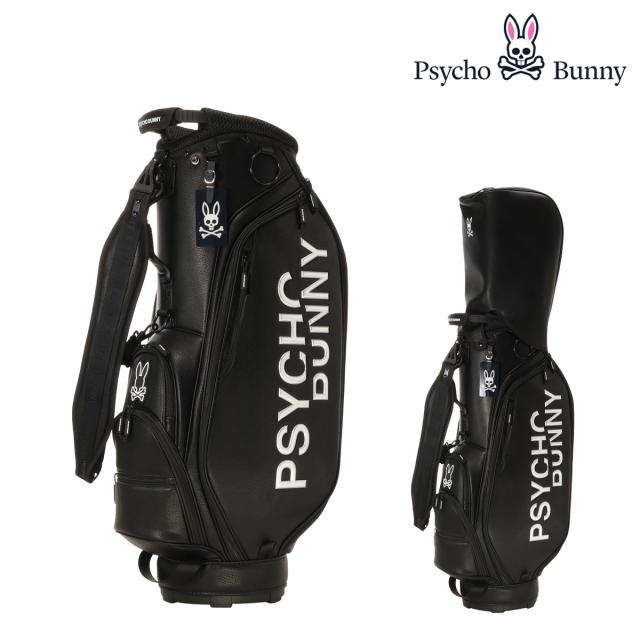 サイコバニー ゴルフ キャディバッグ カート型 9型 46インチ対応 MONOTONE EDITION メンズ レディースPBMG5FC2 Psycho Bunny ゴルフバッグ