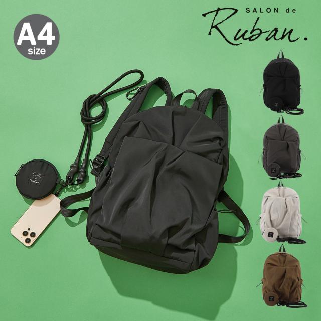 【レビュー投稿で+5％還元】リュック A4 レディース サロン ド ルヴァンRBB-234 SALON de RUBAN | リュックサック ナイロン スマホショルダー スマホホルダー クリスマス_mp クリスマス_wp