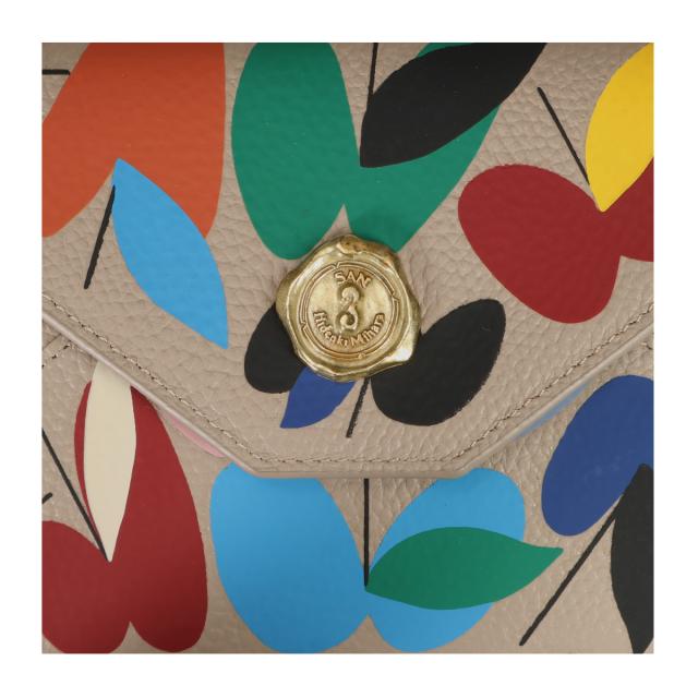 レビュー投稿で+5％還元】サンヒデアキミハラ 長財布 牛革 フラップ