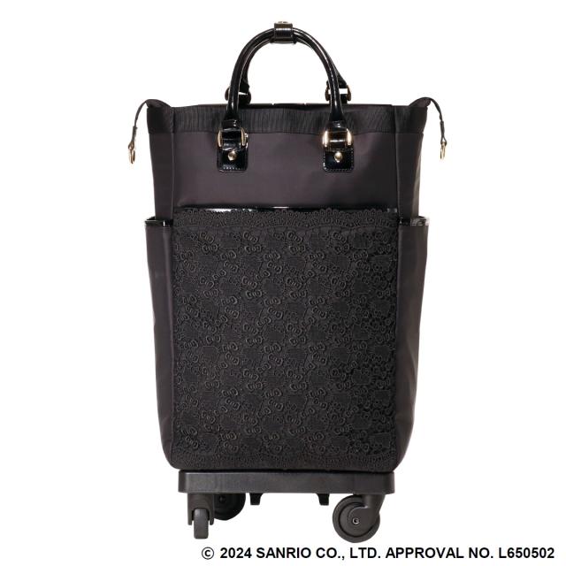 【レビュー投稿で+5％還元】ハローキティ スワニー 近沢レース店 コラボ ショッピングカート 座面付き キティちゃん 18L 45cm 3.3kg ショッピングキャリー 座れる 静音 静か 機内持ち込み 買い物バッグ ロッカーサイズ 4輪ストッパー T2キャスター D-643 クリスマス_mp