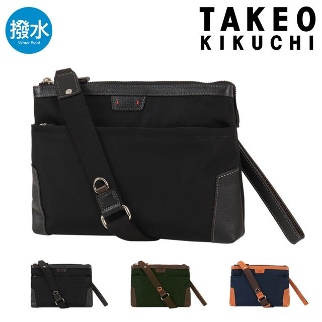 【レビュー投稿で+5％還元】タケオキクチ ショルダーバッグ クラッチバッグ セカンドバッグ 横型 薄型 サコッシュ 2way メンズ 715111 マーカス TAKEO KIKUCHI 撥水 薄め クリスマス_mp