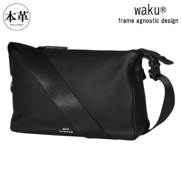【レビュー投稿で+5％還元】ワク ショルダーバッグ ミニショルダー カジュアル 横型 コンパクト メンズ WK-0094 waku 軽量 本革 牛革 レザー