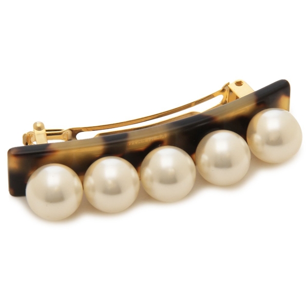 アレクサンドルドゥパリ ヘアアクセサリー タイムレス バレッタ 髪留め ブラック オレンジ レディース ALEXANDRE DE PARIS AA61691905 W