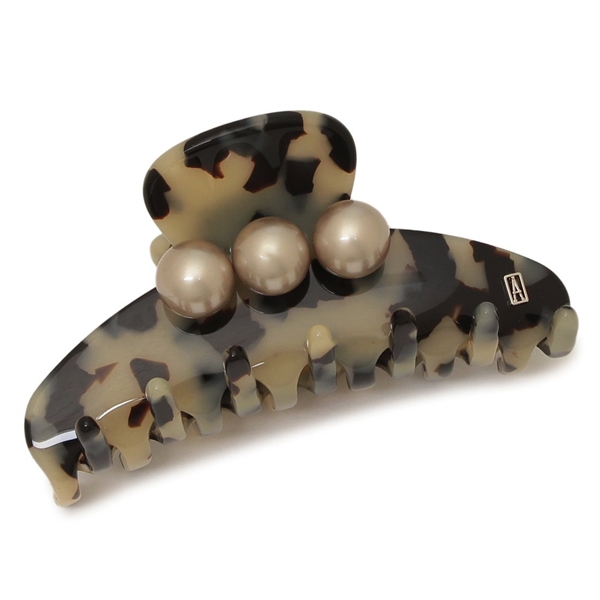 アレクサンドルドゥパリ ヘアクリップ タイムレス Mサイズ ベージュ ブラック レディース ALEXANDRE DE PARIS ACCM1692004 G