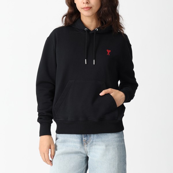 アミパリス パーカー フーディー ブラック メンズ レディース ユニセックス AMI PARIS BFUSW235730 001