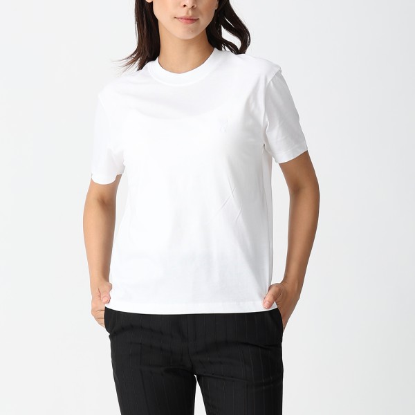 アミパリス Tシャツ カットソー ホワイト メンズ レディース ユニセックス AMI PARIS BFUTS003724 100